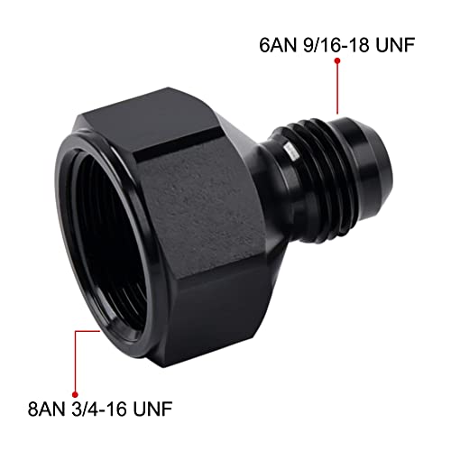 Snapklik.com : 8AN Female To 6AN Male Flare Reducer Adapter