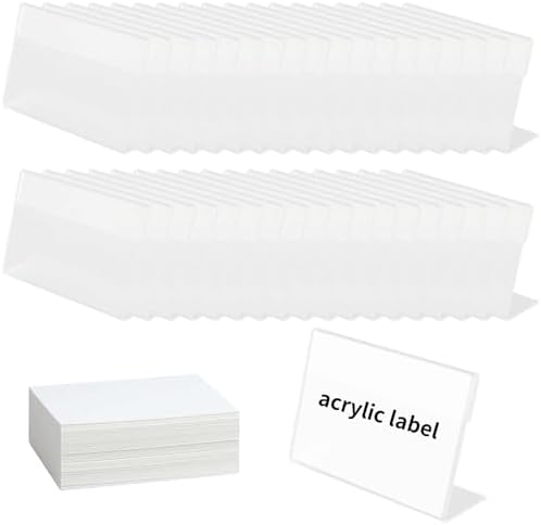 Amazon.com: KOHAND 60 Pcs Mini Acrylic Sign Holder, 3.5 x 2.5 Inch ...