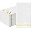 Amazon.com: Tamone 100PCS 3-Ply Gold Napkins - White and Gold Paper ...