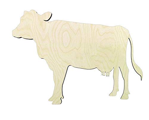 Amazon.com: Cow wood cutout (Multiple size options) unfinished sanded ...