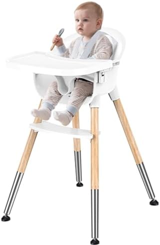Amazon.com : Bellababy Baby High Chair, Classic Wooden Baby High Chair ...