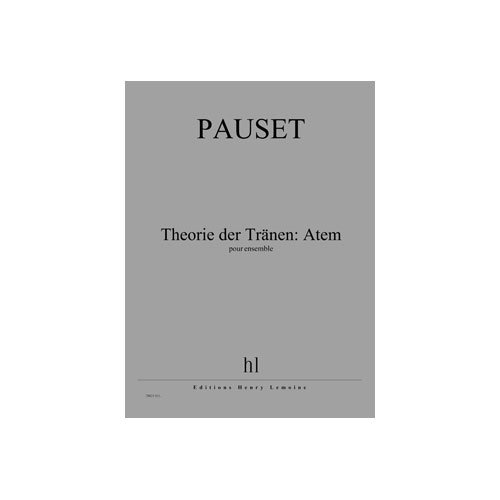 THEORIE DER TRAENEN: ATEM - ENSEMBLE : PAUSET BRICE: Amazon.co.uk: Books