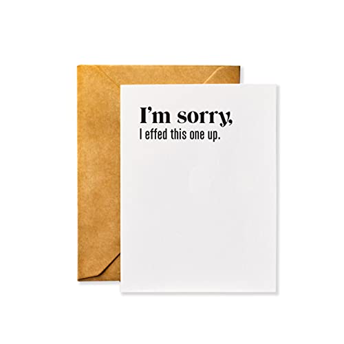 Amazon.com: I'm Sorry Card, Apology Notecard, 5.5 x 4.25 inch Sympathy ...