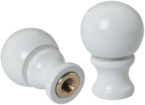 DGBRSM 2PCS Lamp Finial Oil Rubbed White Steel Ball Knob Lamp Shade ...