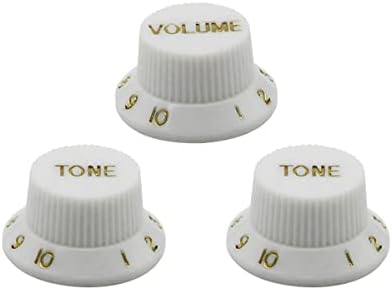 Amazon.com: FLEOR Speed Control Knobs 1 Volume 2 Tone Guitar Knob Set ...