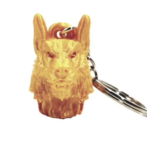 Amazon.com: Werewolf Keychain Model Imperial Gold 3d Printed Wolf 3D ...