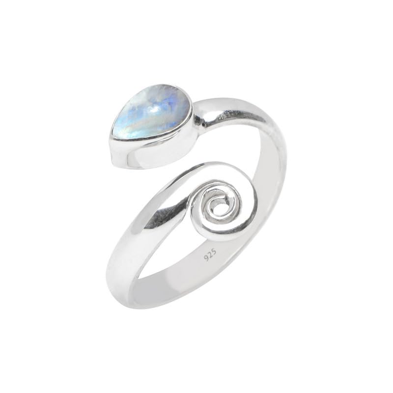 Amazon.com: Moonstone Toe Ring, 925 Sterling Silver Toe Ring ...