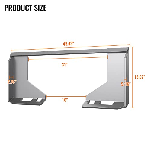 Snapklik.com : Sulythw Universal 3/8 Skid Steer Quick Attachment Plate ...