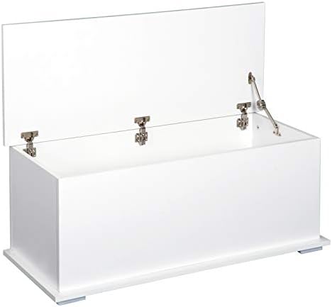 FEFE® White Wooden Toy Box Organizer Storage Chest Ottoman Basket Box ...