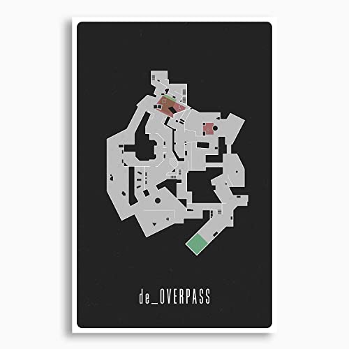 Amazon.com: CS Overpass Map Poster - Premium Gaming Wall Art, Unframed ...