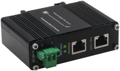 Amazon.com: Industrial PoE++ Gigabit Injector 12-48VDC Input - Din Rail ...