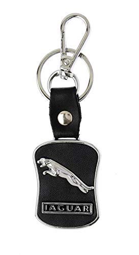 Techpro Imported Leather Jaguar Key Chain/Key Ring with Chrome Car Logo ...