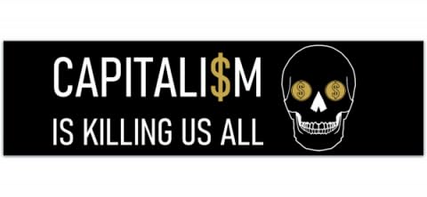 Amazon.com: CAPITALISM is Killing Us ALL - Vinyl Bumper Sticker [01021 ...