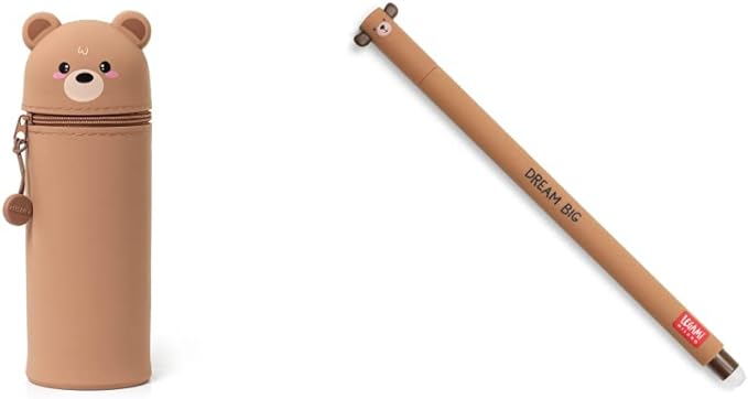 Legami Kawaii Astuccio 2 in 1 in Morbido Silicone, Teddy Bear & Penna ...