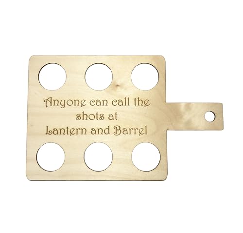 Personalised Shot Glass Carrying paddle - Engraved Bar Item with your ...