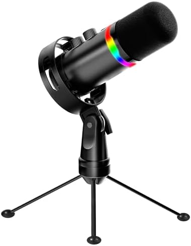 Amazon.com: MAONO XLR/USB Dynamic Microphone, RGB Gaming Mic with ...
