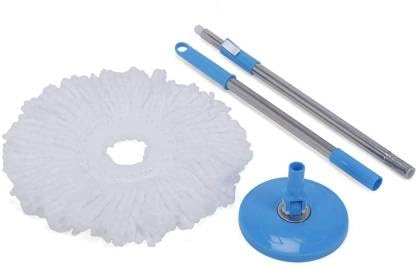 GREEN RAIL TECH Spin Mop Extendable Handle/Stick Rod with Microfiber ...