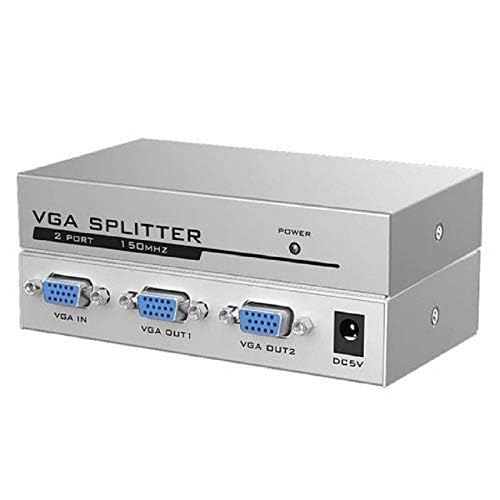Cabonix 2 Port VGA Splitter Sharing Switch Box 150MHz 1 Input 2 Output ...