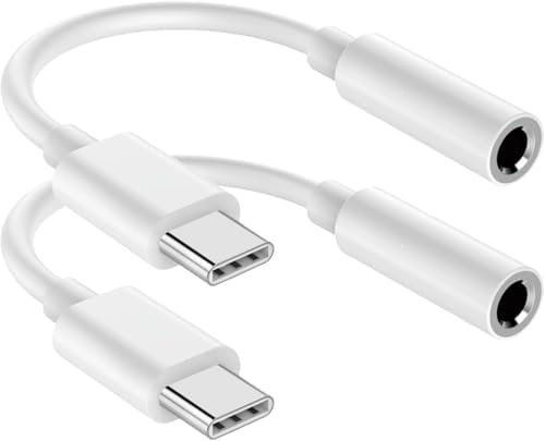 Amazon.com: USB C to 3.5mm Audio Headphone Jack Adapter (2Pack), Aux to ...
