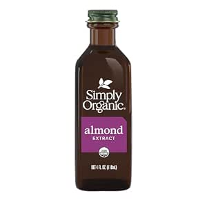 Amazon.com: Simply Organic Almond Extract, 4 Ounce Glass Jar, Warm ...