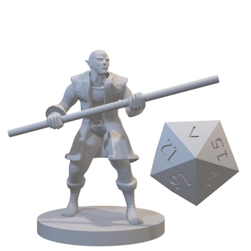 Amazon.com: Monk Miniatures for DND Pathfinder RPG Unpainted Resin 28mm ...