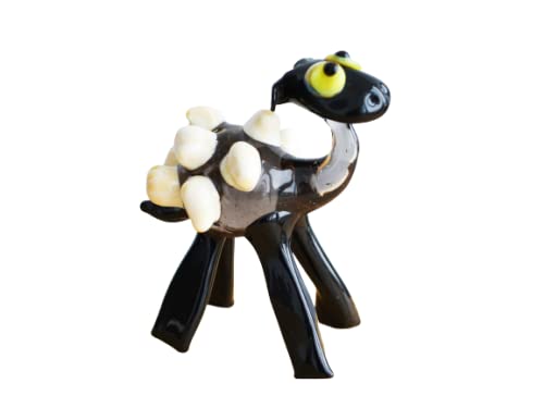 Amazon.com: Handcrafted Glass Sheep Figurine – Decorative Miniature ...