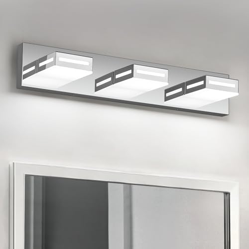 Donrao Led Modern Bathroom Light Fixtures 3 Light 24 Inch Chrome