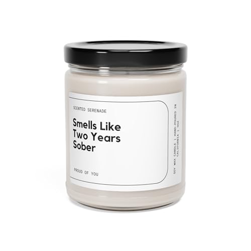 Amazon.com: Sobriety Candle, Sobriety Gift, 2 Years Sober Gift ...