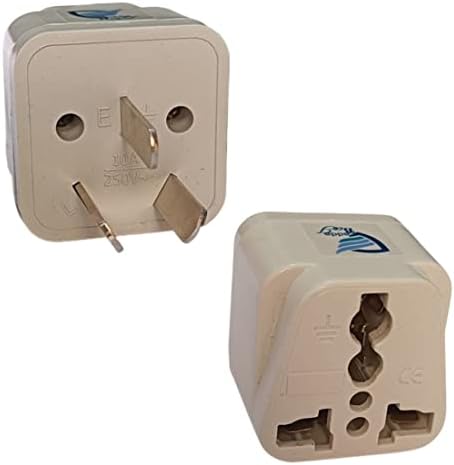 Vadda Bai (2 Pcs.) 10A 3 Pin Type i Travel Adapter Plug for India to ...