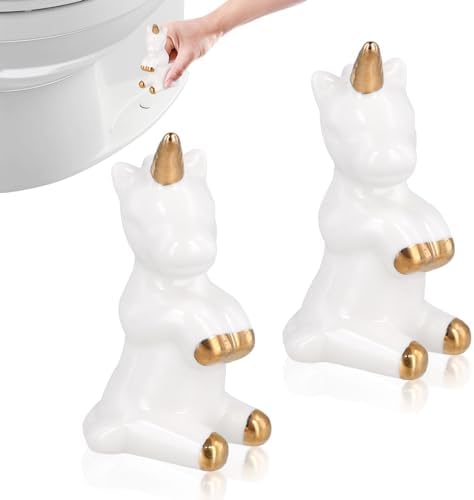 2pcs Toilet Bolt Knob Caps, Ceramic Cute Unicorn Covers Toilet Bolts ...