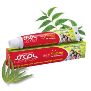 Buy SSCPL Herbals Plumage Gel Oral Care Toothpaste Usage Of Neem, Babul ...