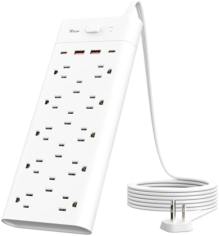 Amazon.com: Power Strip, ALESTOR Surge Protector with 12 Outlets and 4 ...
