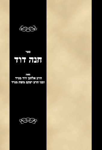 Amazon.com: Sefer Chanah David (Hebrew Edition): Elchonon Dovid Magid ...