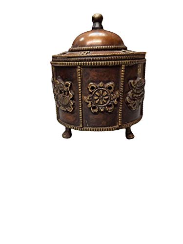 Buy NIM Antique Table showpiece Box with 8 Lucky Sign Brown Color ...