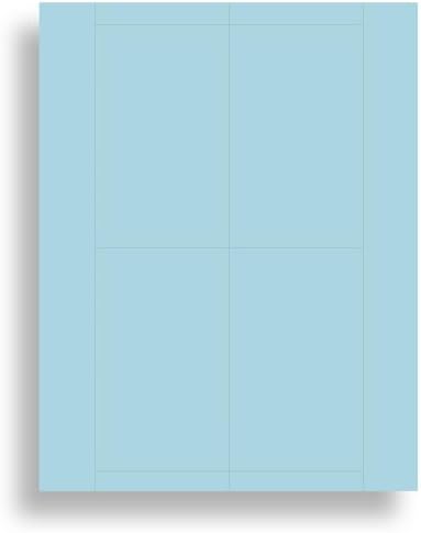 Amazon.com : Plain Blue Printable Index Cards 3x5 - Index Card Sheets ...