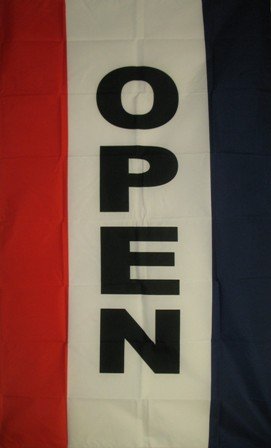 Snapklik.com : NEW 3x5 Vertical OPEN Sign Flag 3ft X 5ft Large Banner