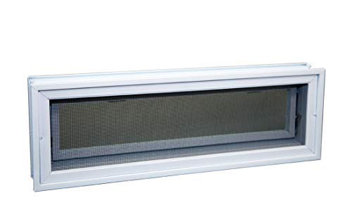 Glass Block Vent – 24×8 Vinyl Hopper Vent – Stout Sheds