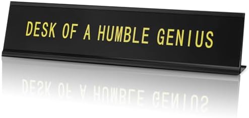 Amazon.com: Mooliwe 10 x 2 Inches Funny Office Name Plates Decor, Black ...