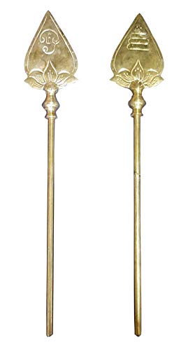 Buy Coolboss Traditional Lord Murugan Vel, Brass, Bhala, Javelin, Spear ...