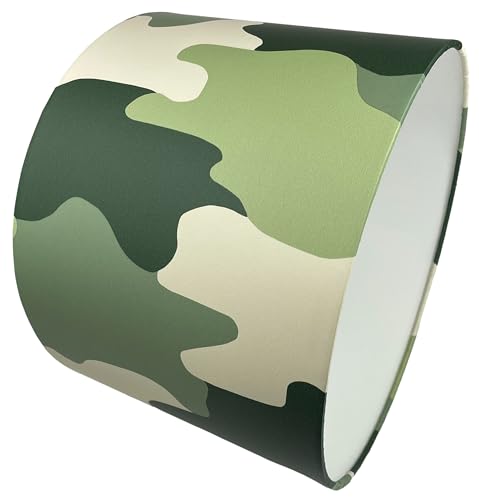 Camouflage Lampshade for Ceiling & Table Lamps - Army Green Camo Design ...