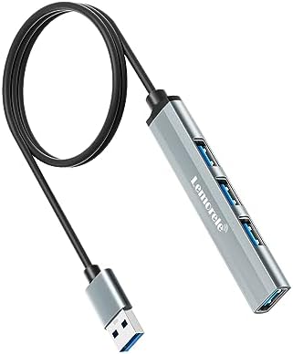120cm USB Hub, Lemorele 4-Port USB Hubs Ultra Slim USB Data Hub with 3 ...