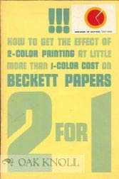 HOW TO GET THE EFFECT OF 2-COLOR PRINTING AT LITTLE MORE THAN 1-COLOR ...