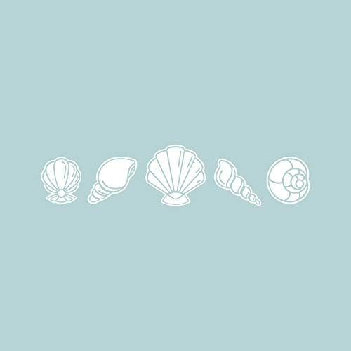 Amazon.com: 5 Pieces of Vinyl Wall Art Decal - Seashell Set - from 8" x ...