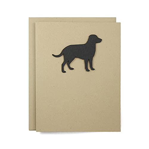 Amazon.com: Labrador Retriever Single Blank Card | Handmade Black Lab ...