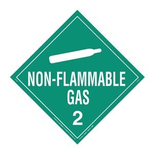 Labelmaster Z-PVN Non-Flammable Gas Hazmat Placard, Worded, Permanent ...