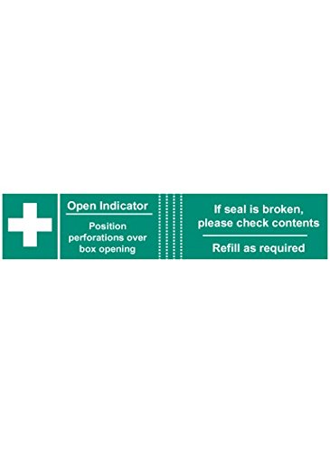 Caledonia Signs 56300 First Aid Box Tamper Labels, 82 mm X 23 mm (Pack ...