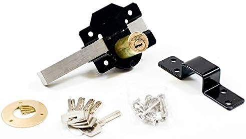 Amazon.com: GateMate 1490086 Long Throw Lock (keyed Both Sides), Heavy ...