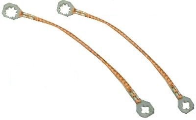 (2 PACK) New Universal 8" inch (20cm) Copper Ground/Bonding Strap/Strip ...