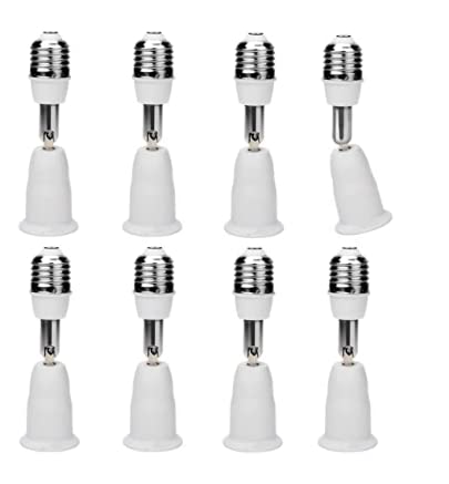 8 Pack E26/E27 Light Socket Extender, 4.5 Inch Light Socket Position ...