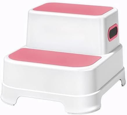 Babycurls 2 Step Stool for Toddlers Non Slip Sturdy Double Step Up For ...